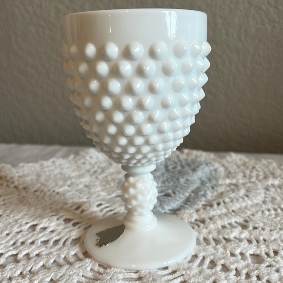 Fenton | Dining | Authentic Fenton Vintage Hob Knob Milk Glass Goblet ...